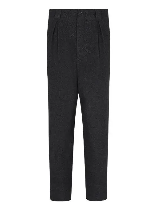 Giorgio Armani Single-pleat Cashmere Knit Trousers - Red