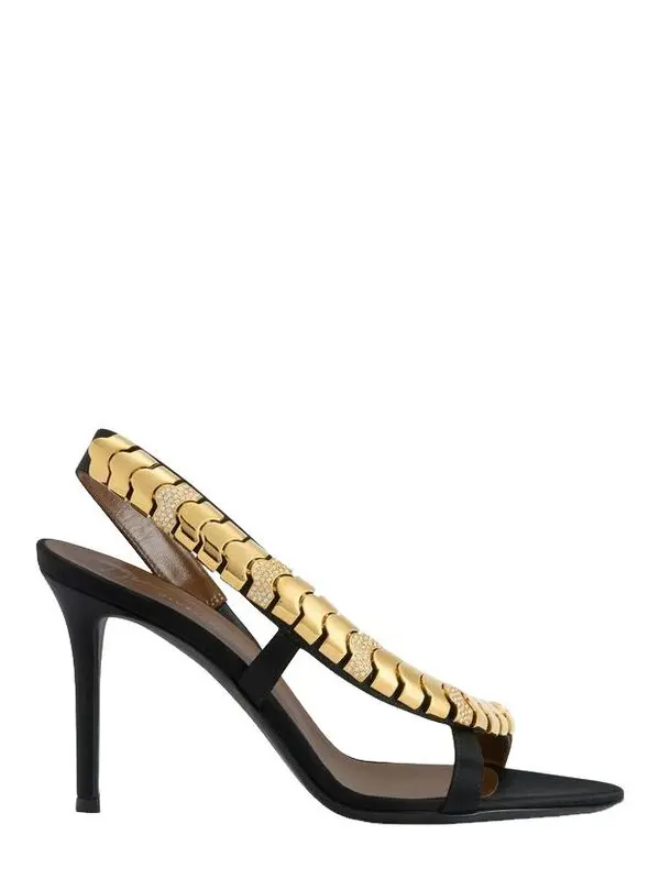GIUSEPPE ZANOTTI Dafne Satin Sandals - Black