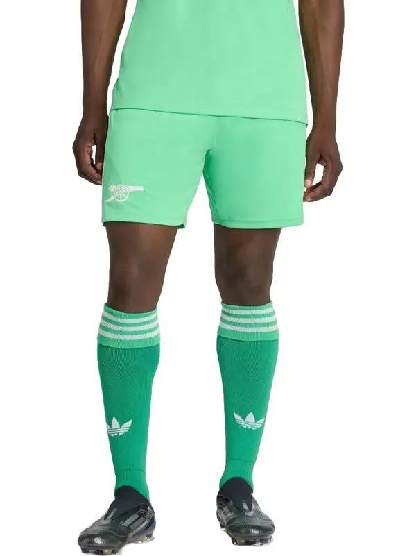 Adidas Arsenal 25/26 Third Goalkeeper Shorts - Semi Screaming Green / White
