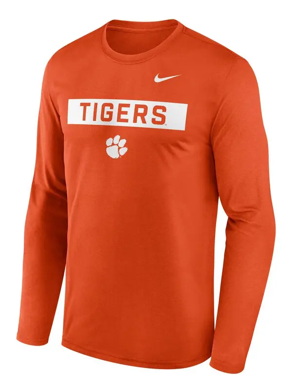 Nike Clemson Primetime Legend 2-hit Dri-fit College Long-sleeve T-shirt - Orange