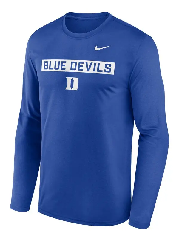 Nike Duke Primetime Legend 2-hit Dri-fit College Long-sleeve T-shirt - Blue