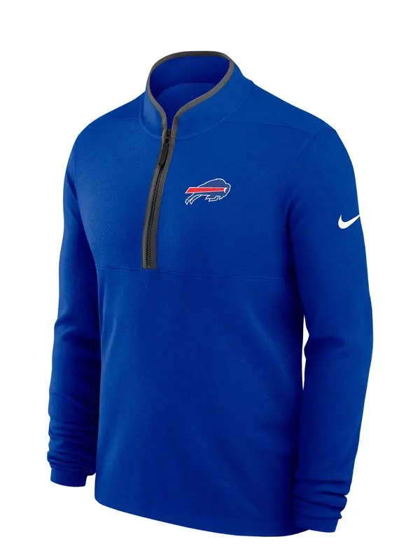 Nike Buffalo Bills Logo Victory Dri-fit Nfl 1/2-zip Long-sleeve Top - Blue