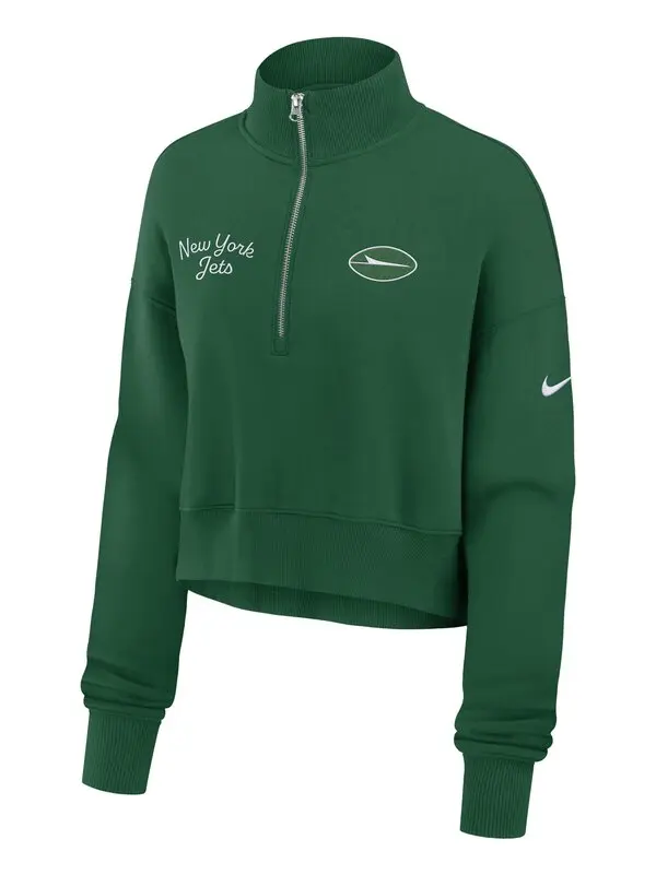 Nike New York Jets Phoenix Nfl Quarter-zip Crew - Green