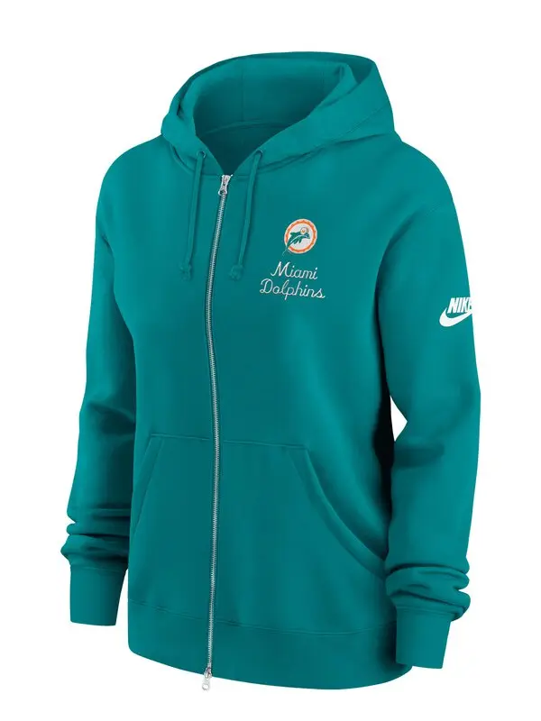 Nike Miami Dolphins Phoenix Rewind Nfl Full-zip Hoodie - Green