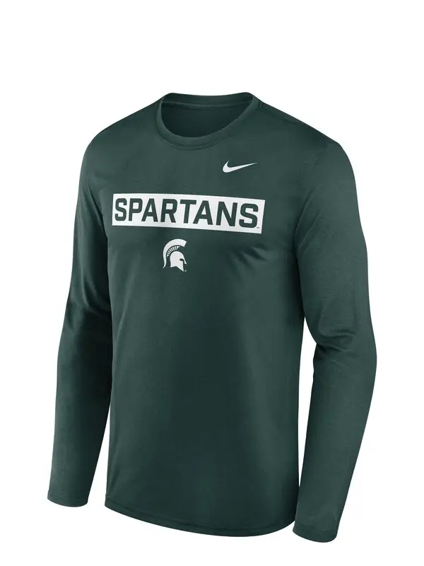 Nike Michigan State Primetime Legend Dri-fit Long-sleeve T-shirt - Green
