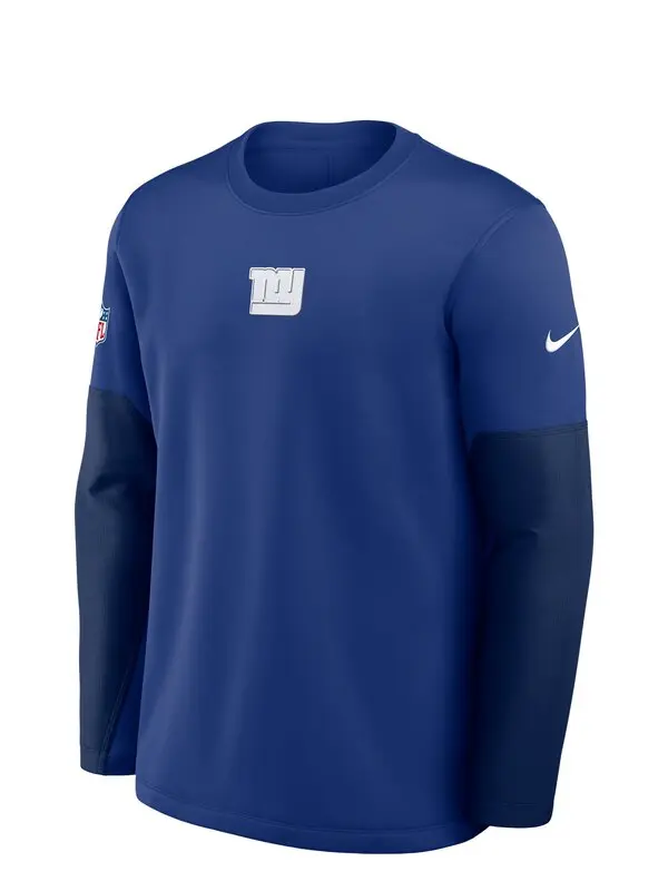 Nike New York Giants Sideline Coach Therma-fit Nfl Long-sleeve T-shirt - Blue