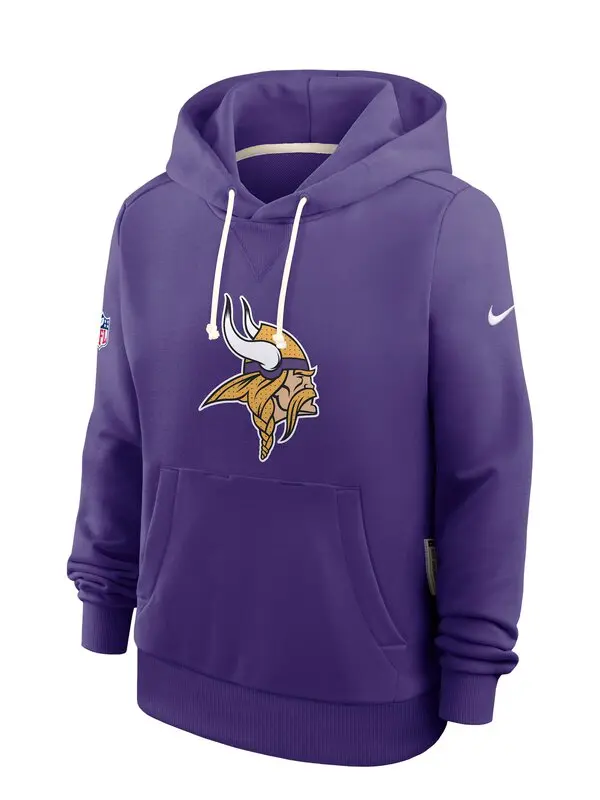 Nike Minnesota Vikings Sideline Dri-fit Nfl Pullover Hoodie - Purple