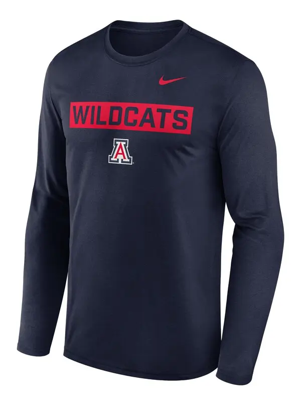 Nike Arizona Primetime Legend 2-hit Dri-fit College Long-sleeve T-shirt - Blue