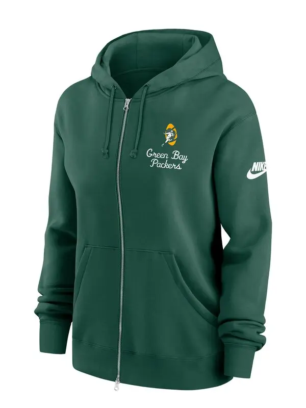 Nike Bay Packers Phoenix Rewind Nfl Full-zip Hoodie - Green