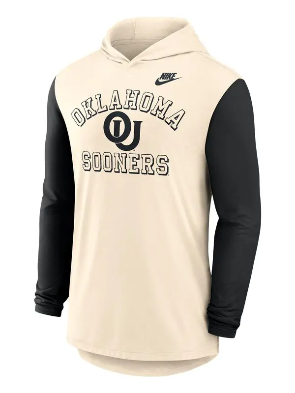 Nike Oklahoma Legacy Dri-fit College Long-sleeve Hooded T-shirt - Brown