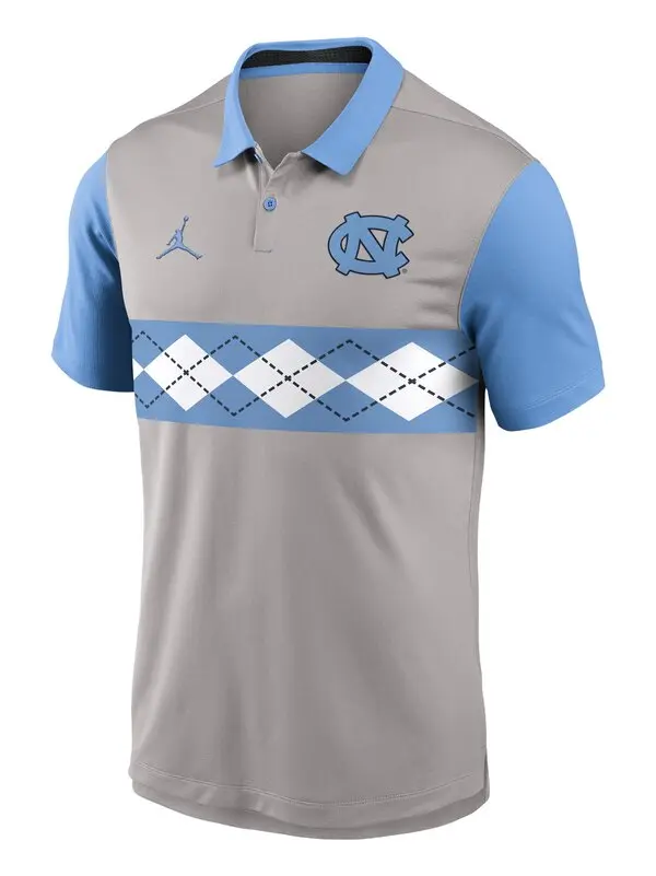 JORDAN North Carolina Vapor Brand Dri-fit College Polo - Grey