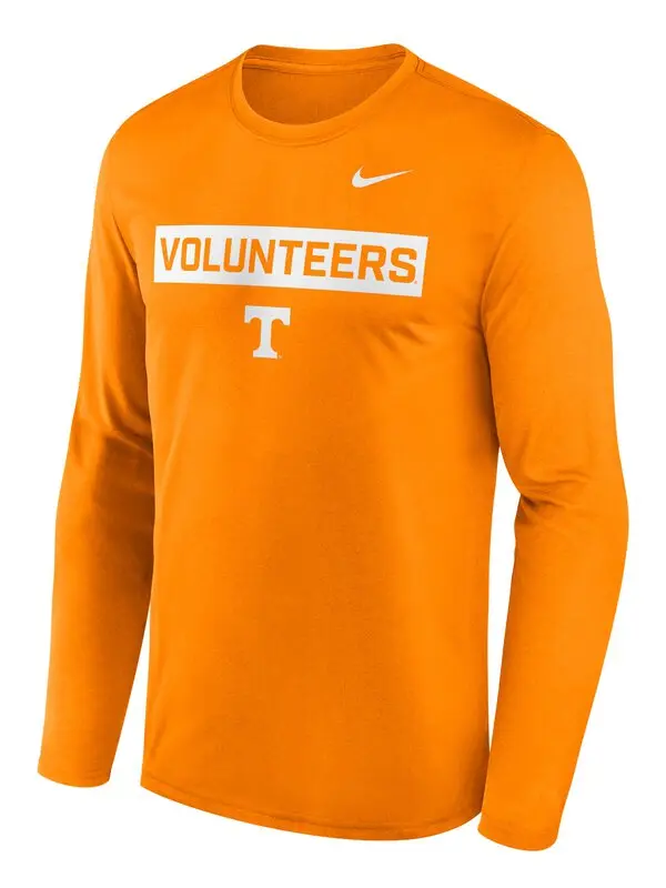 Nike Tennessee Primetime Legend 2-hit Dri-fit College Long-sleeve T-shirt - Orange