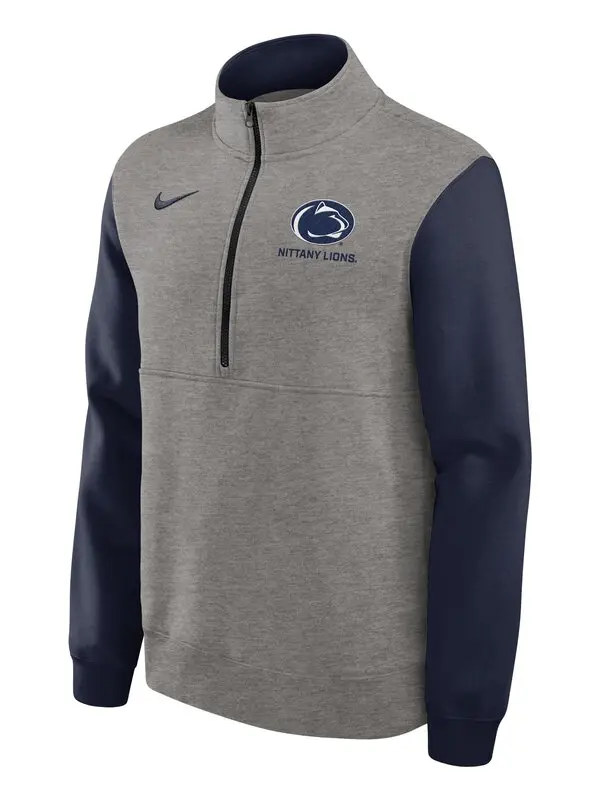 Nike Penn State Club College 1/2-zip Crew - Grey