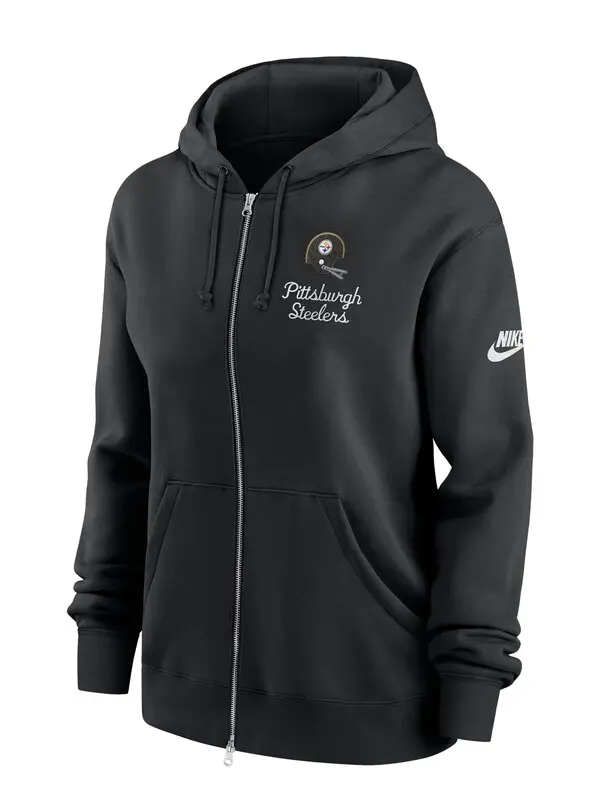 Nike Pittsburgh Steelers Phoenix Rewind Nfl Full-zip Hoodie - Black