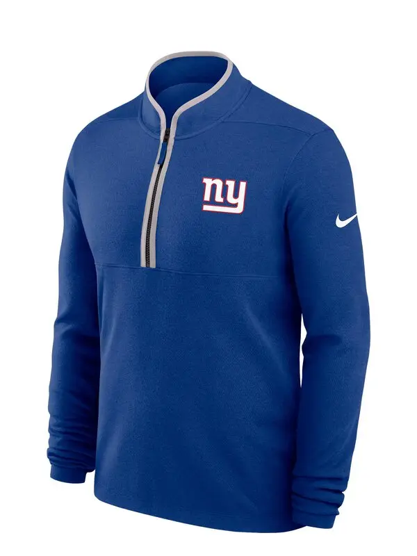 Nike New York Giants Logo Victory Dri-fit Nfl 1/2-zip Long-sleeve Top - Blue