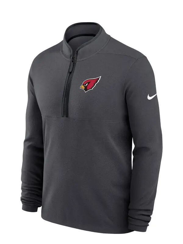 Nike Arizona Cardinals Logo Victory Dri-fit Nfl 1/2-zip Long-sleeve Top - Grey