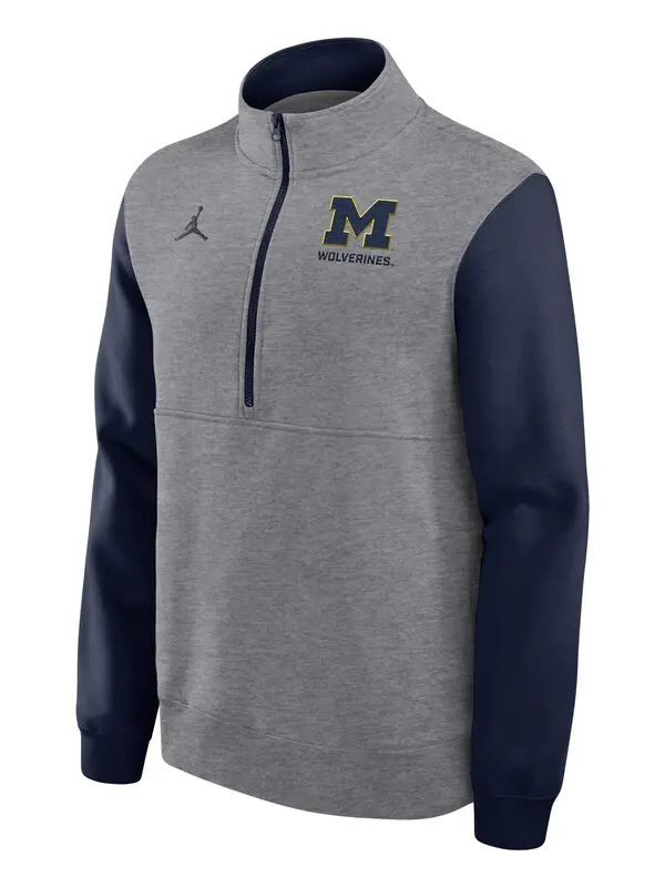 JORDAN Michigan Club 1/2-zip Crew - Grey