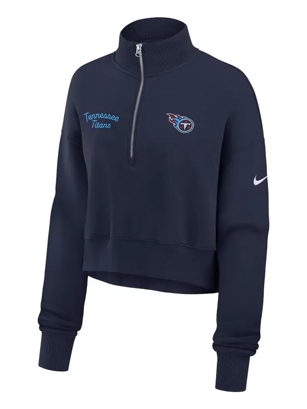 Nike Tennessee Titans Phoenix Nfl Quarter-zip Crew - Blue