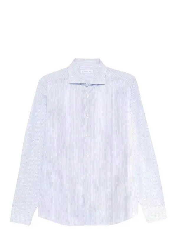 MANUEL RITZ Striped Cotton Shirt - White