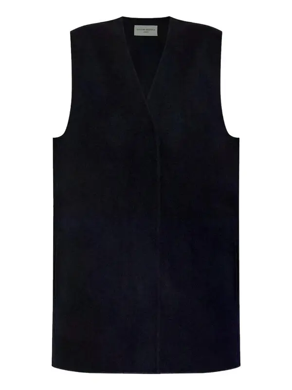 Officine Générale V-neck Wool Vest - Blue