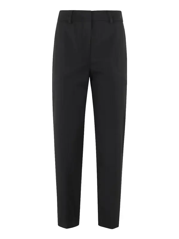 Seventy Flat-front Trousers - Black