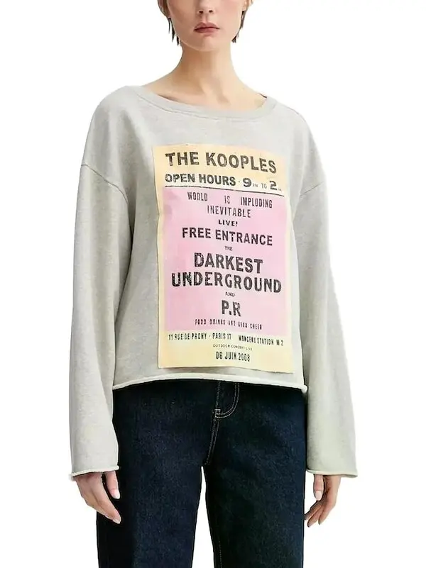 The Kooples Graphic-print Sweatshirt - Grey