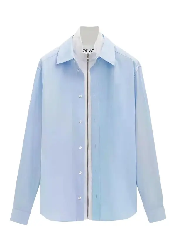 Loewe Zip-front Hybrid Shirt - Blue