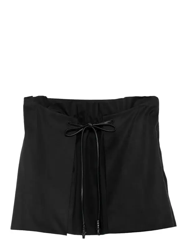 Loewe Drawstring-waist Mini Skirt - Black