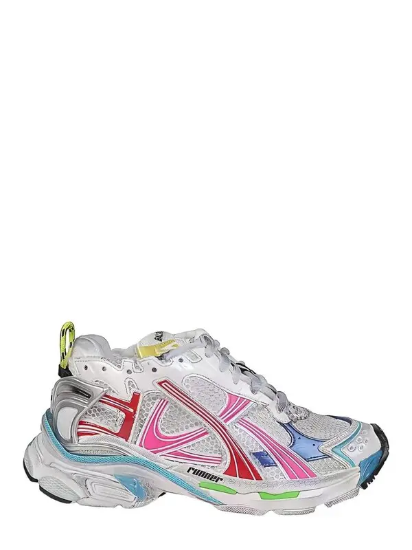 Balenciaga Mesh Panelled Runner Sneakers - White