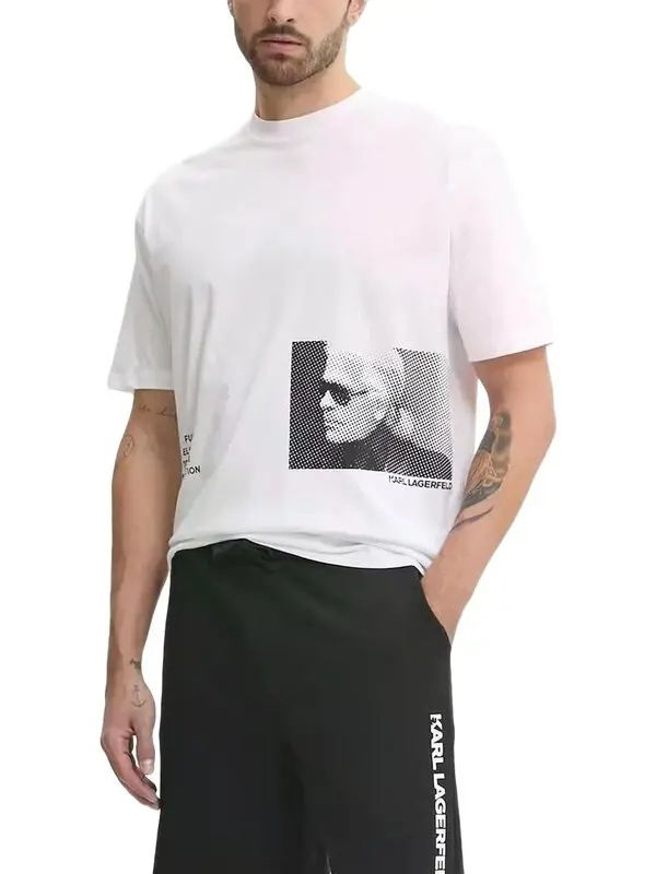 Karl Lagerfeld Portrait-print T-shirt - White