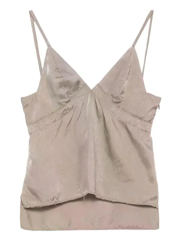 FEDERICO CINA V-neck Top - Grey