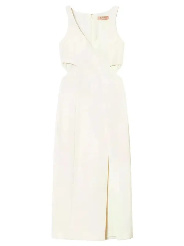 TWINSET Cut-out Midi Dress - White