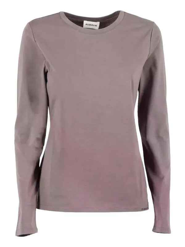 P.a.r.o.s.h Long-sleeve Crew-neck T-shirt - Neutrals