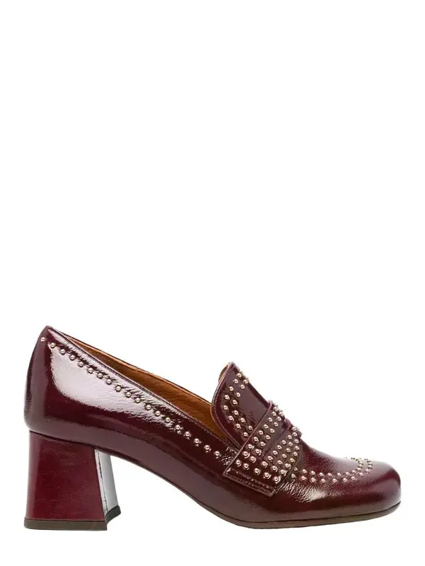 Chie Mihara 60mm Studded Block-heel Pumps - Red