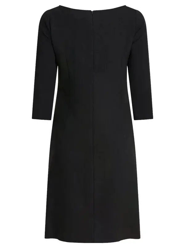 SEMPER Three-quarter Sleeve Boat-neck A-line Dress - Black