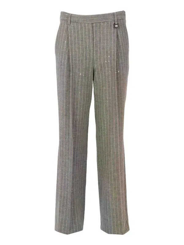 Lorena Antoniazzi Pinstriped Trousers - Grey
