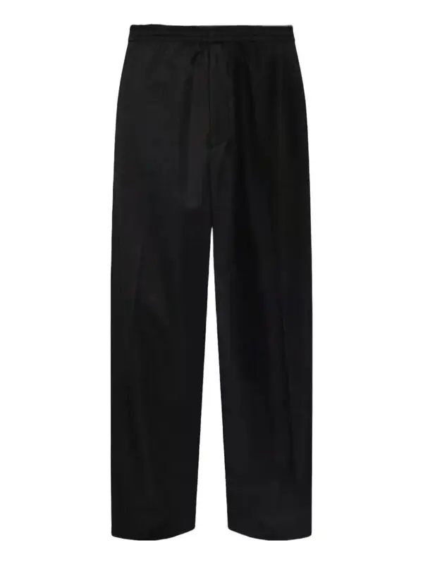 Balenciaga Elasticated-waistband Wool Trousers - Black