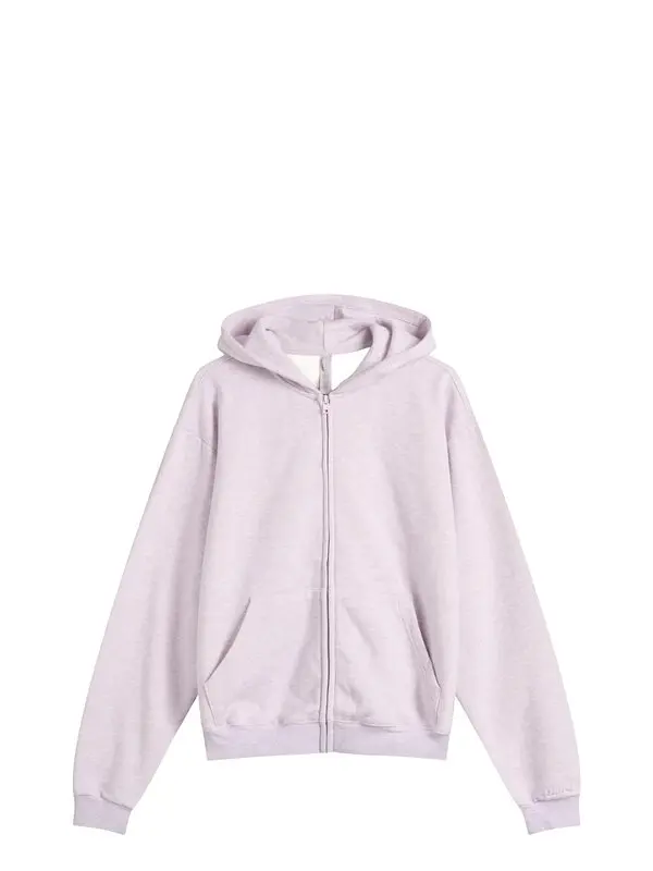 SKIMS Cotton Fleece Classic Zip Up Hoodie - Purple Heather