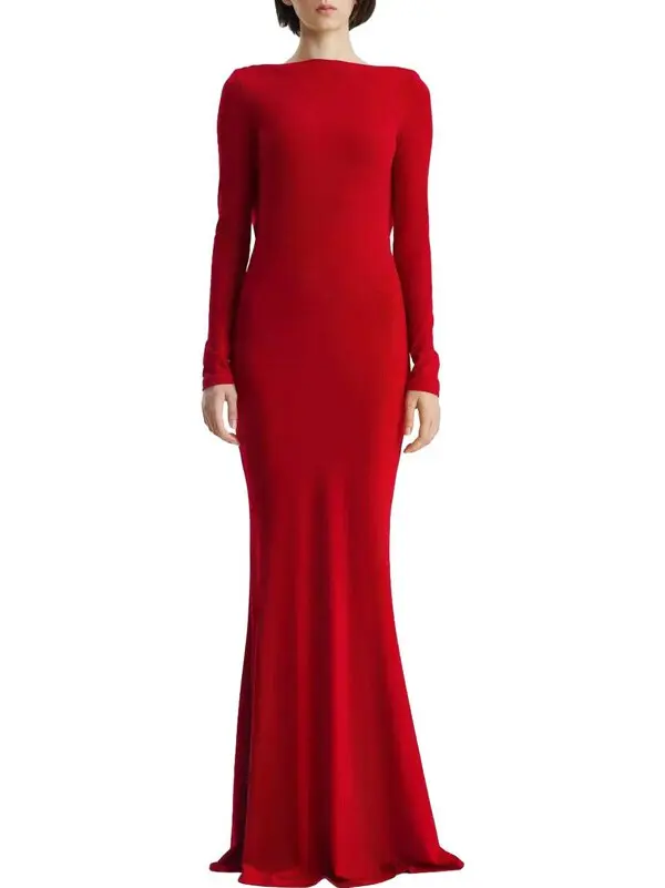 2310 STUDIO Cowl-back Gown - Red