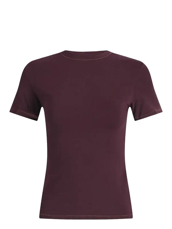SKIMS Cotton Jersey T-shirt - Currant