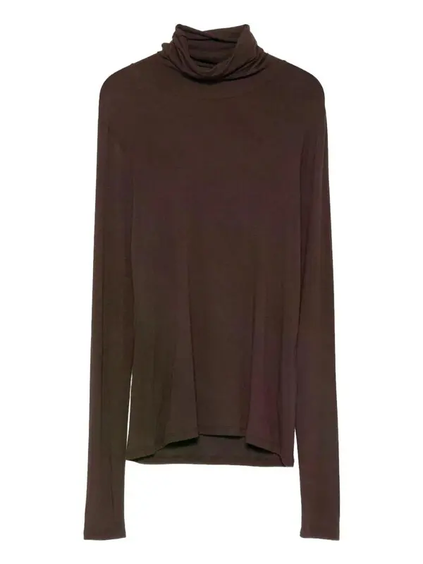 Dorothee Schumacher Long-sleeve Turtleneck Top - Brown