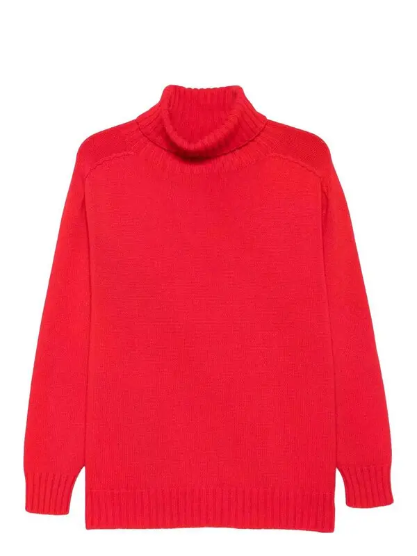 Eric Bompard Raglan-sleeve Roll-neck Cashmere Sweater - Red