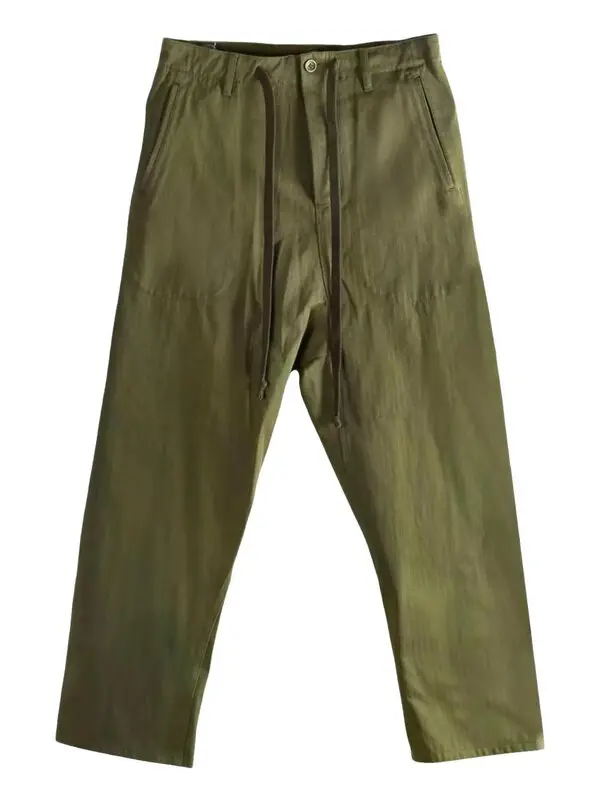 UMA WANG Perch Drawstring-waist Trousers - Green