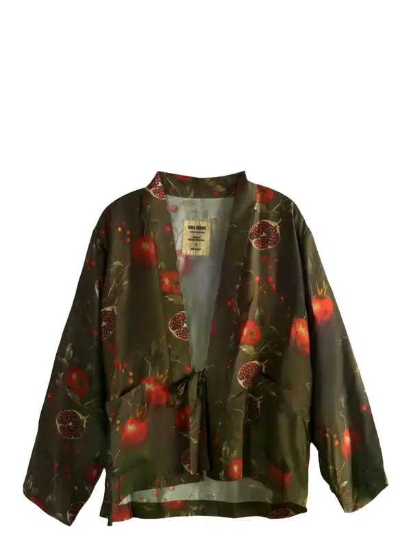 UMA WANG Pomegranate-print Jacket - Green