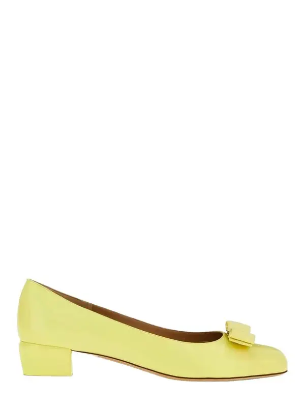 FERRAGAMO Leather Ballet Flats - Yellow