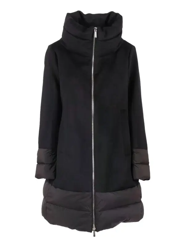 MOORER Wool-cashmere Blend Quilted Coat - Black