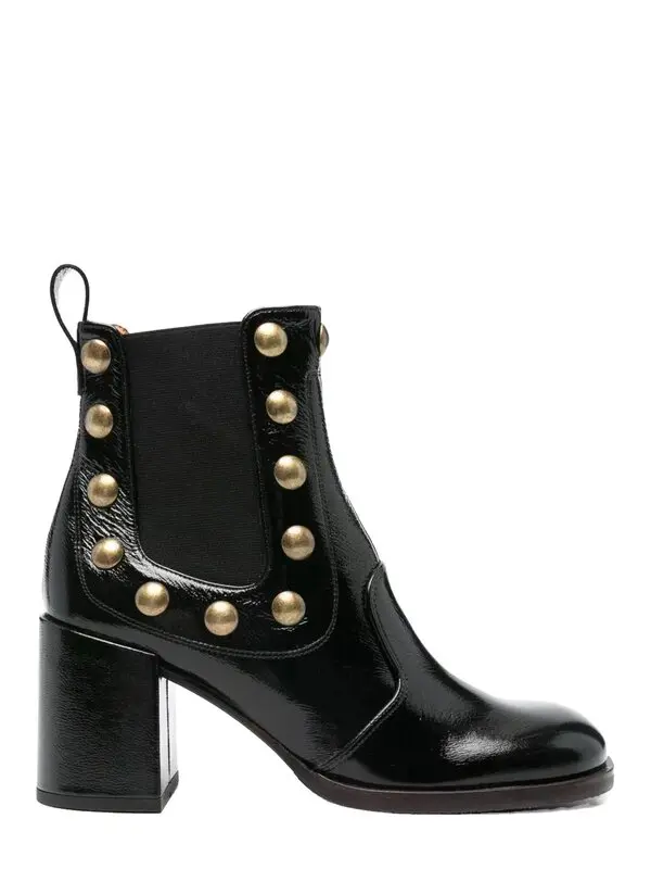 Chie Mihara 75mm Embellished Block-heel Ankle Boots - Black
