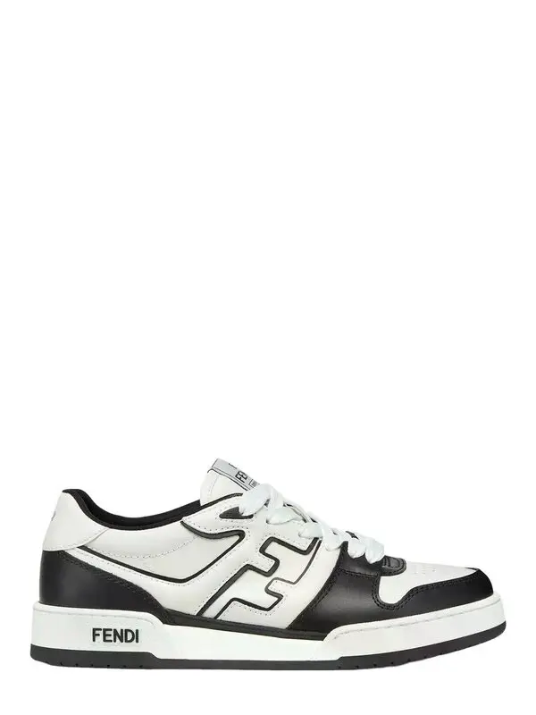 Fendi Match Leather Sneakers - White