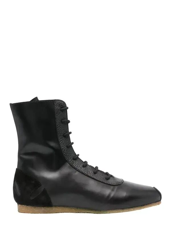 STEFAN COOKE Lace-up Leather Sneakers - Black
