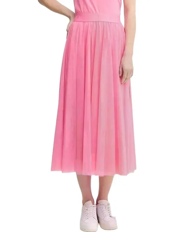 JOOP! Tulle Midi Skirt With Elastic Waistband - Pink